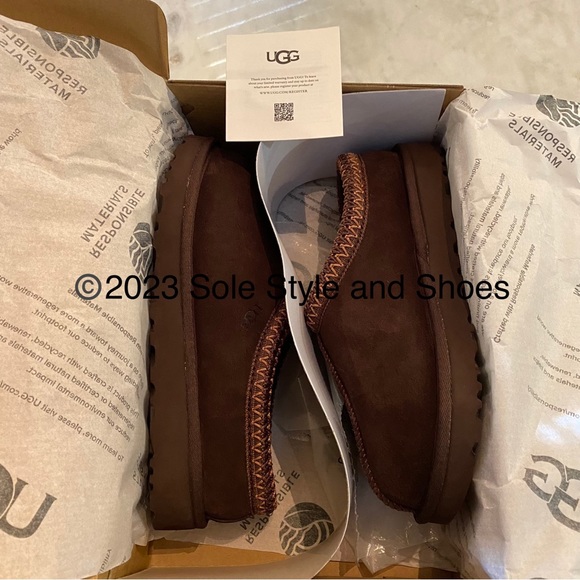 UGG | Shoes | Ugg Tasman Slippers Burnt Cedar Chocolate Brown New In Box | Poshmark